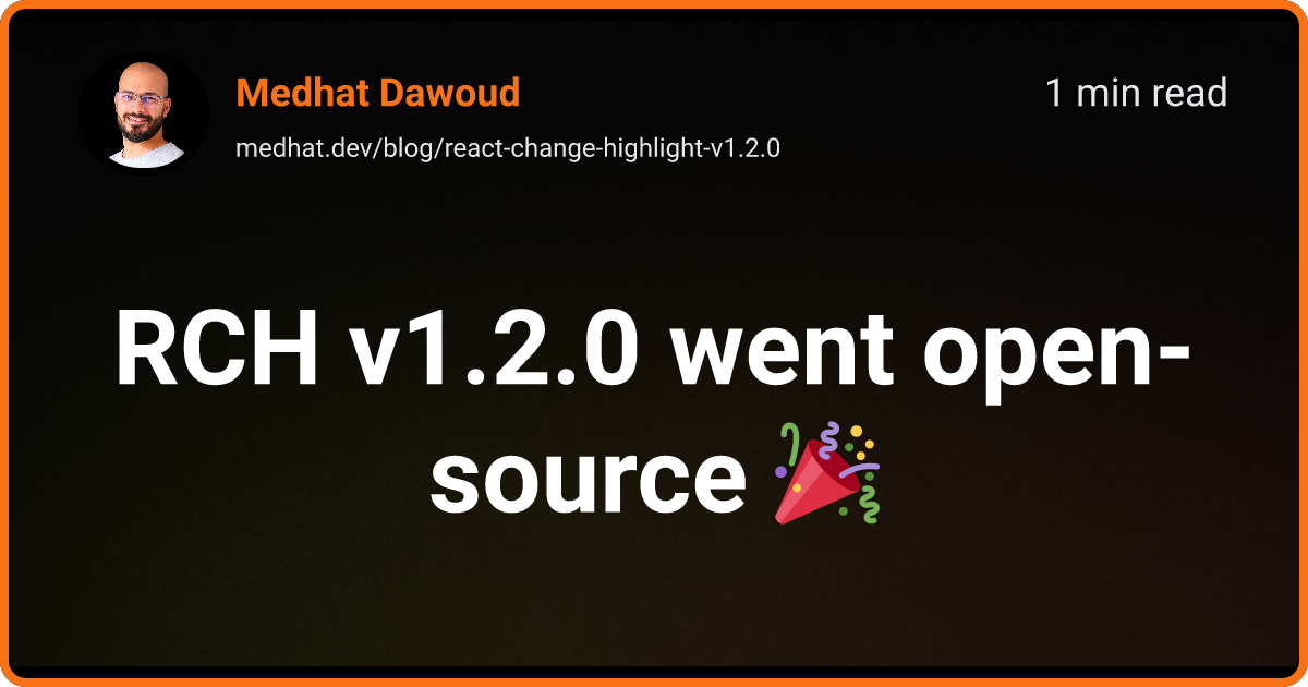 RCH v1.2.0 went open-source 🎉