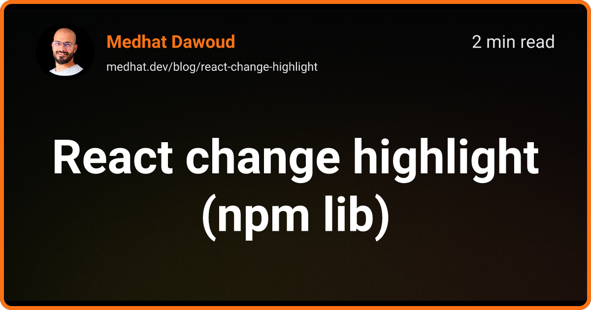 React change highlight (npm lib)